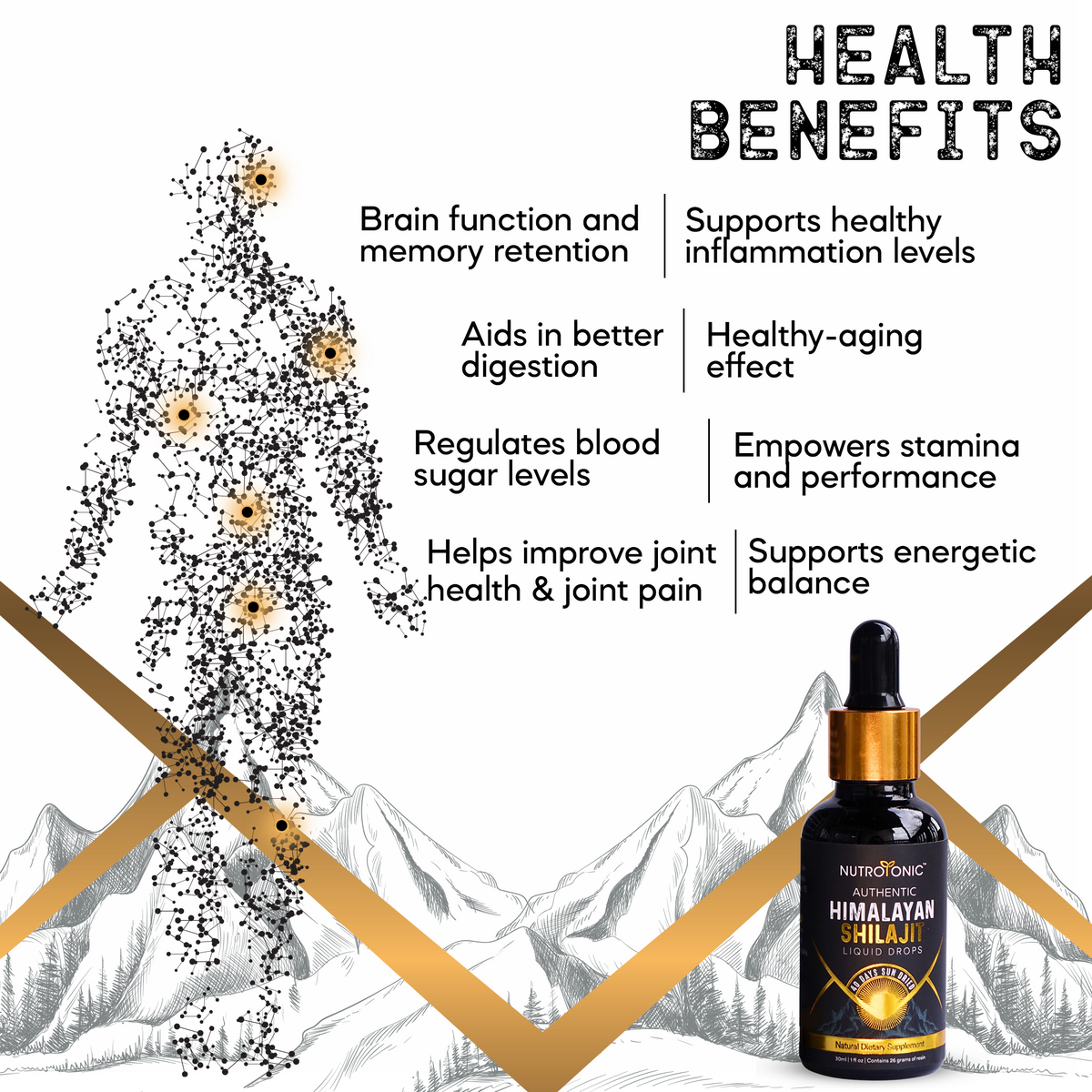 Authentic Himalayan Shilajit Liquid Drops, 60 Days Sun Dried & Organic ...